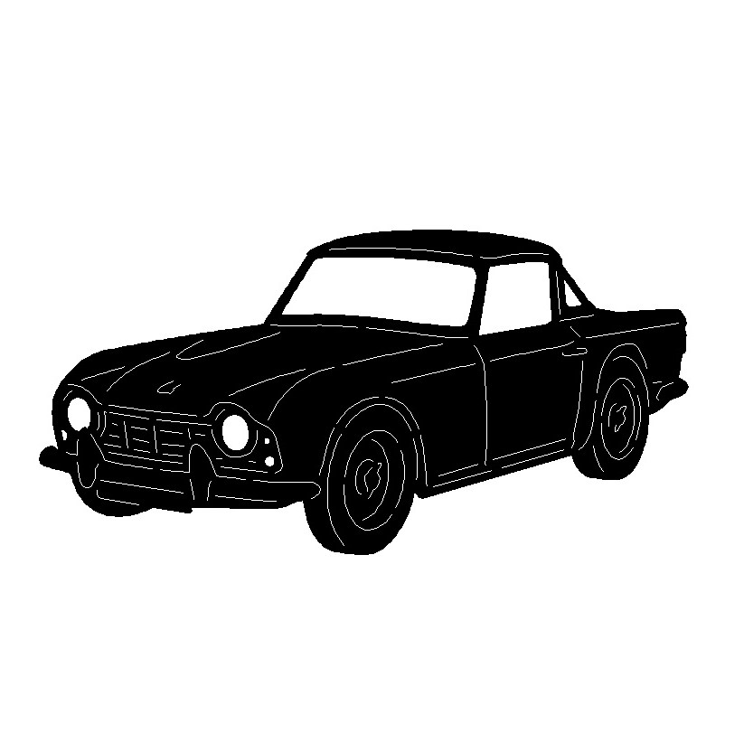 64 Triumph TR4 - Paris Metal Art